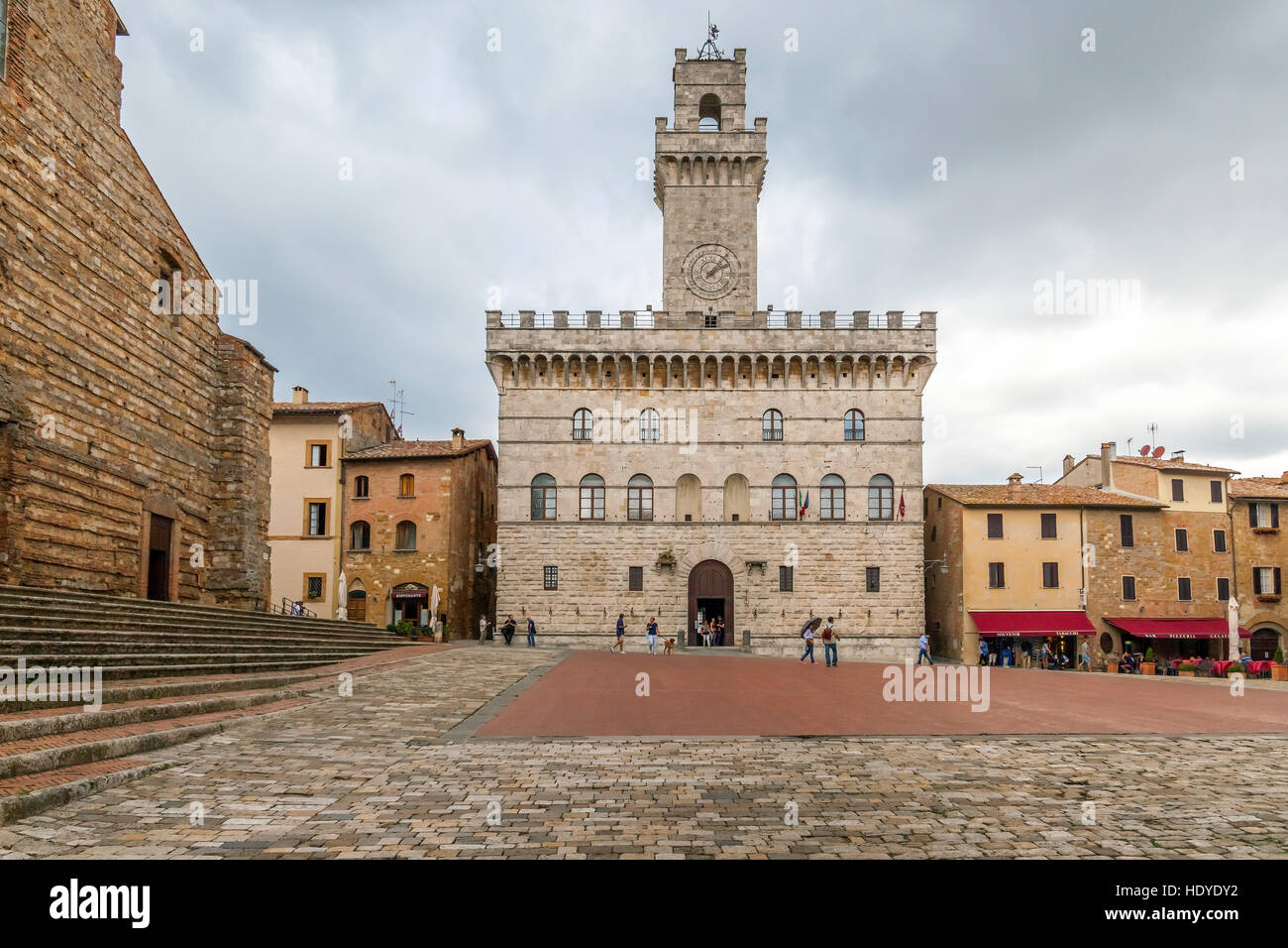 Communal Palace (Town Hall). Montepulciano is a medieval town of rare ...