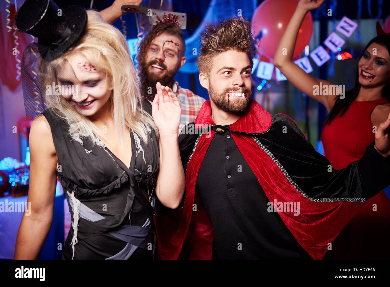 Dancing at the spooky party Stock Photo - Alamy
