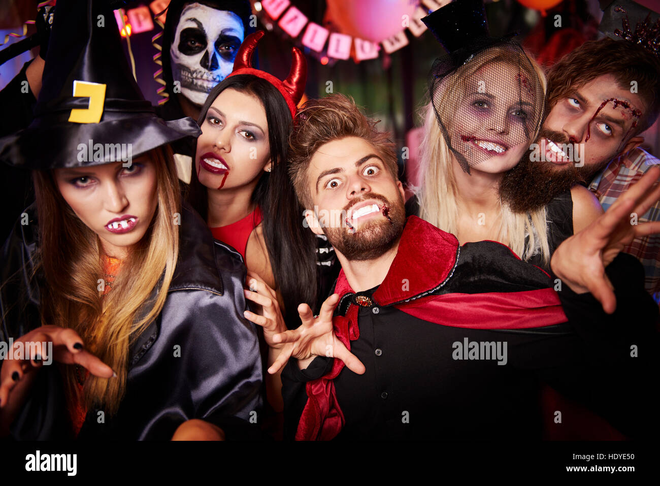 Portrait of friends who are making funny faces Stock Photo - Alamy