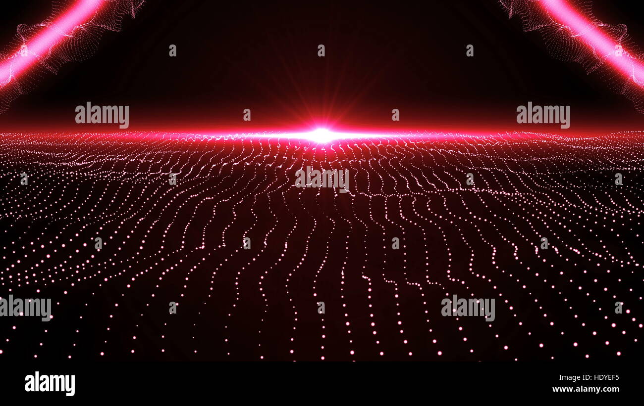 Particle animation of ocean with wind and waves Stock Photo - Alamy