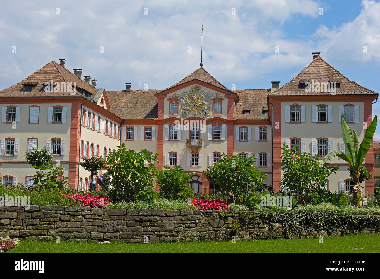 Castle, Mainau island (Flower Island), Lake Constance (Bodensee), Baden ...