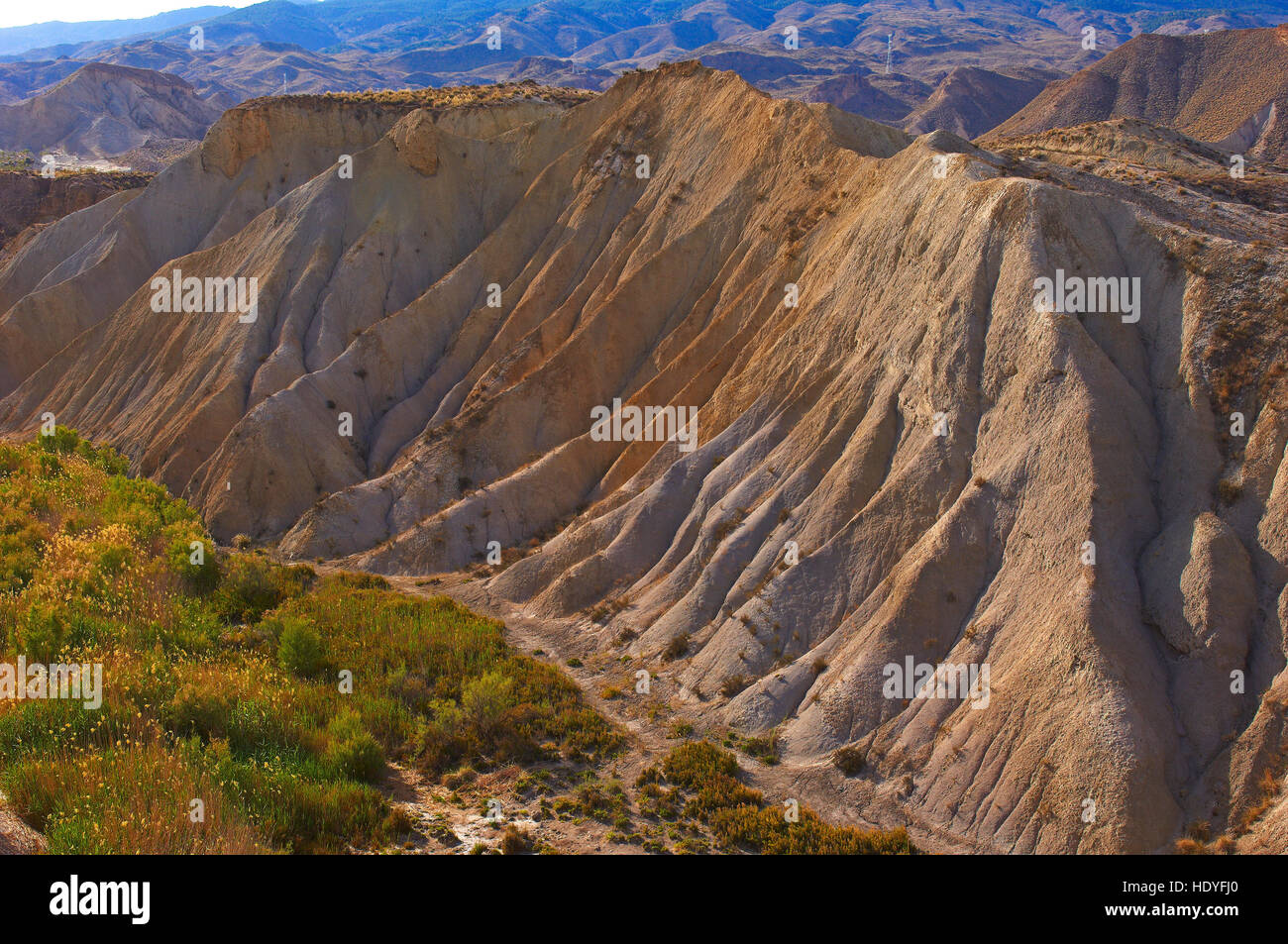 Tabernas Desert, Natural Park, Tabernas, Almeria Province, Andalusia ...