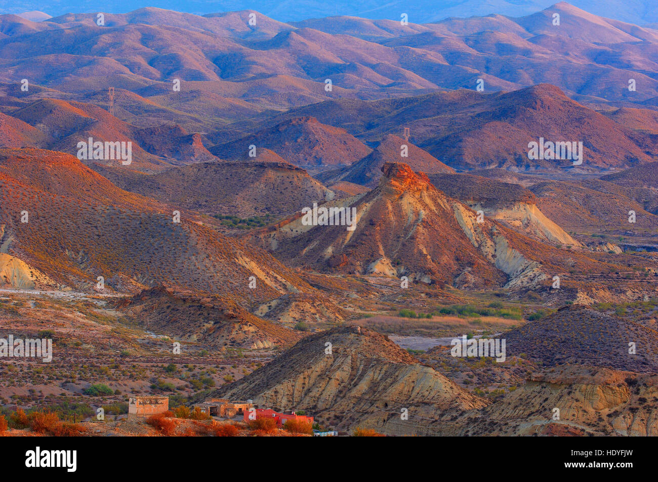 Tabernas Desert, Natural Park, Tabernas, Almeria Province, Andalusia ...