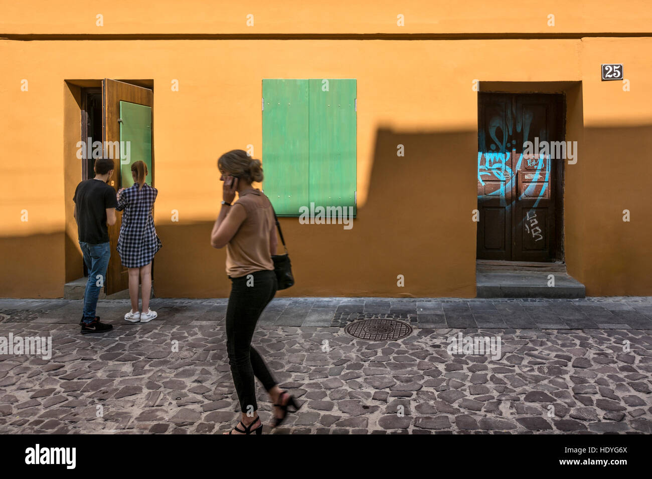 Colorful street view of Lviv,Ukraine Stock Photo - Alamy