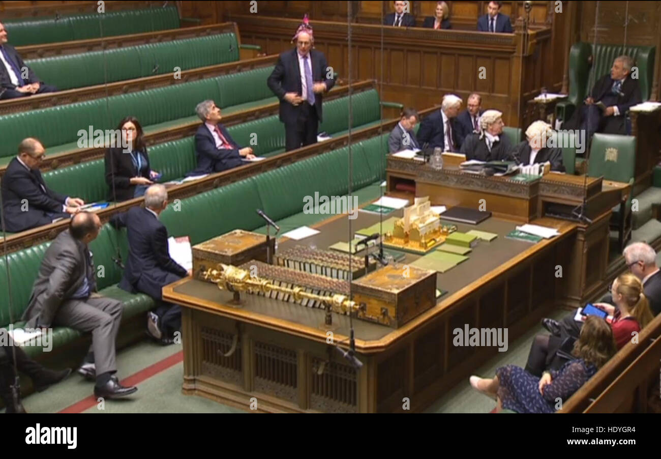 Peter Bone, the Conservative MP for Wellingborough, wears a hat while ...