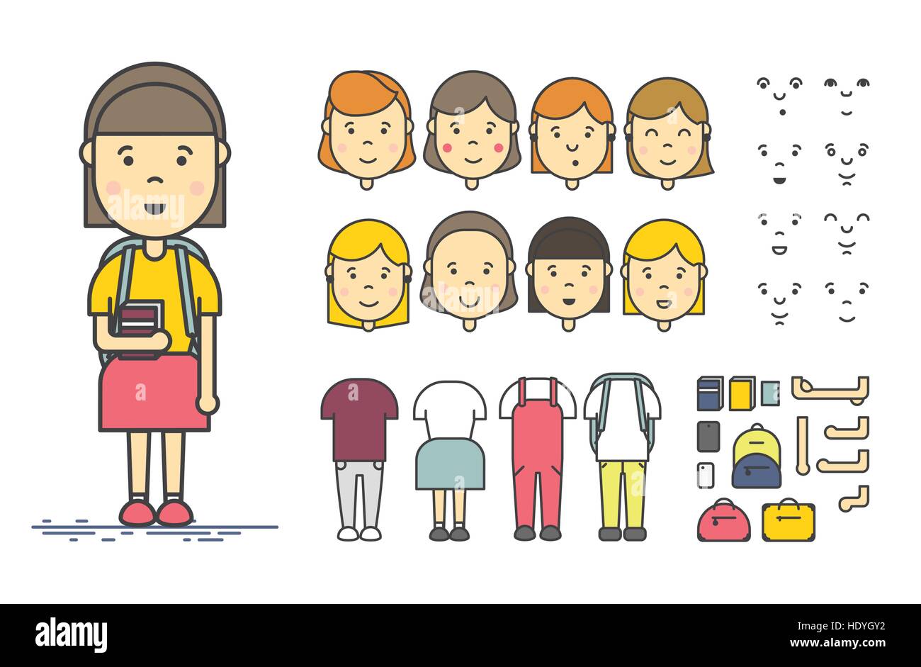 Hair creation Stock Vector Images - Alamy