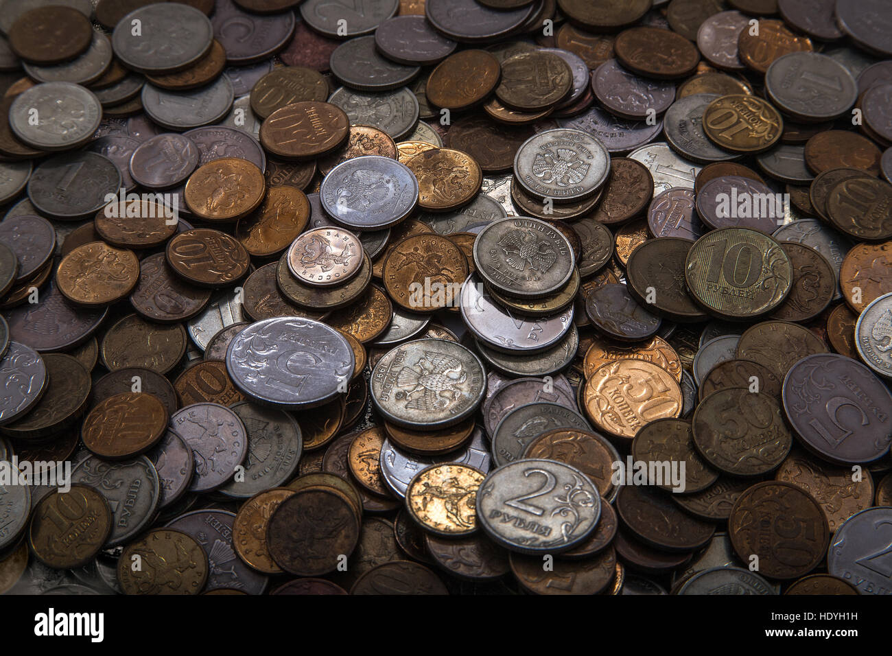 coins in a disorder Stock Photo - Alamy