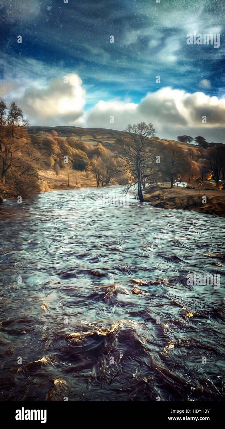 violent water in river Stock Photo - Alamy