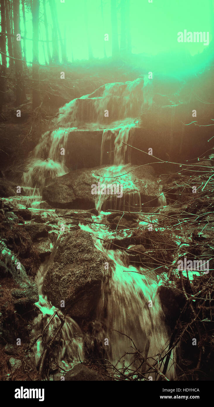 waterfall in nature Stock Photo - Alamy