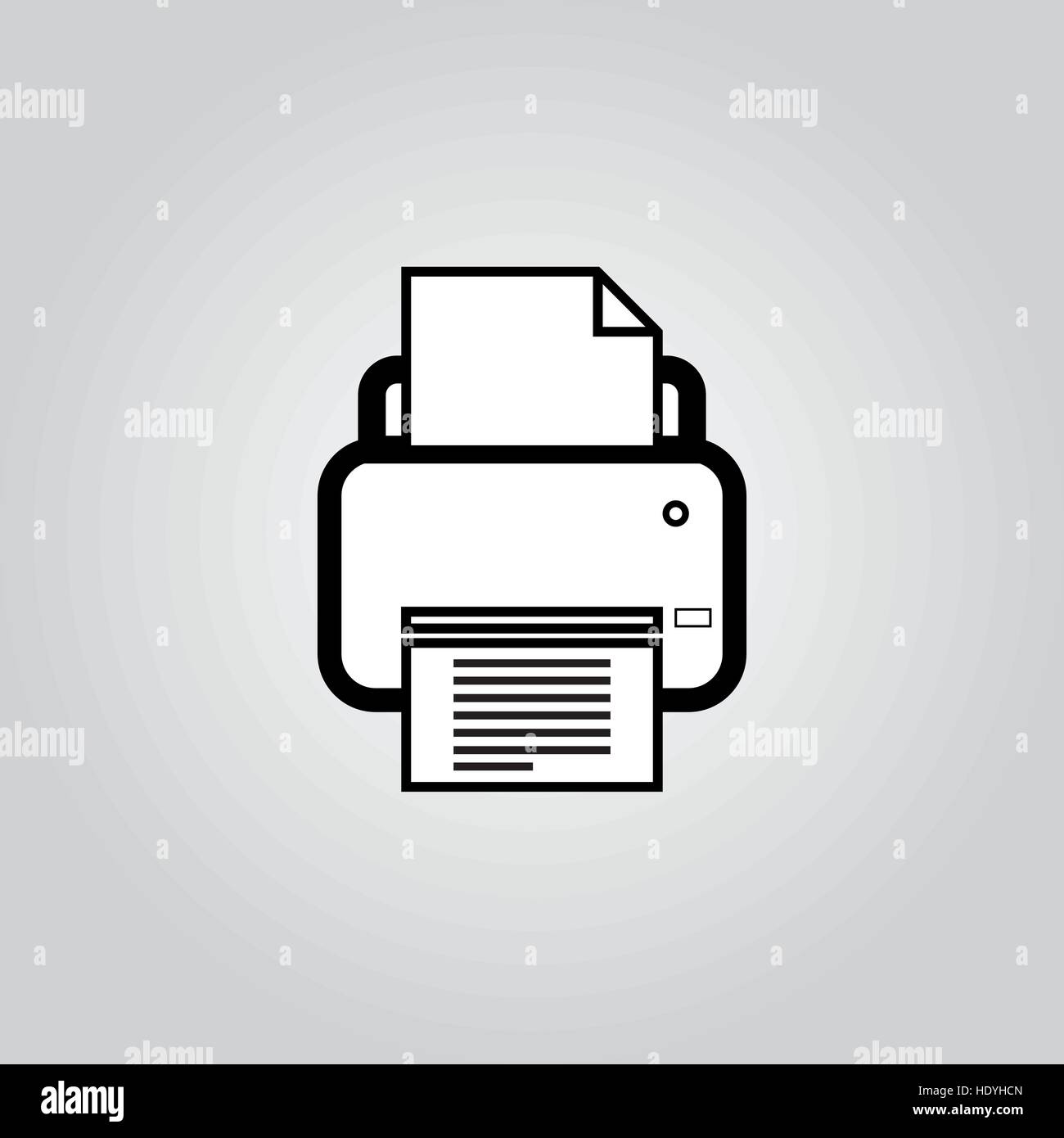 Printer icon, vector illustration. Flat design style Stock Vector Image ...