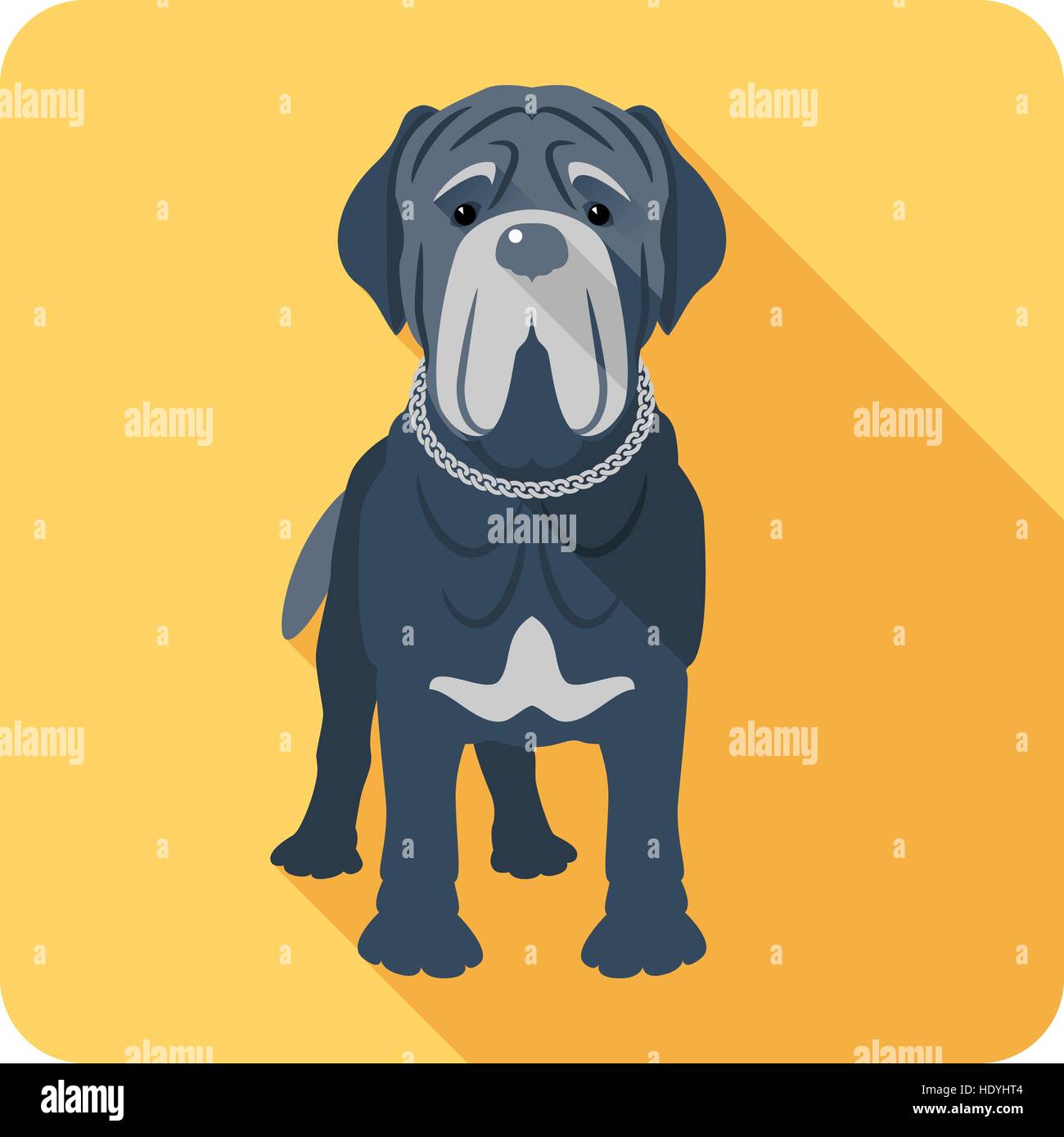 dog Neapolitan Mastiff icon flat design Stock Vector Image & Art - Alamy
