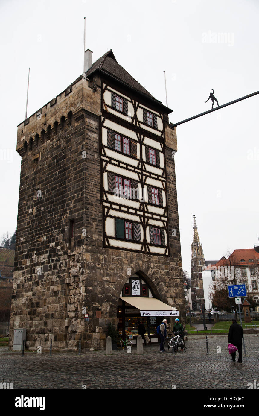 The Schelztor Gate Tower in Esslingen, Germany. The medieval stone ...