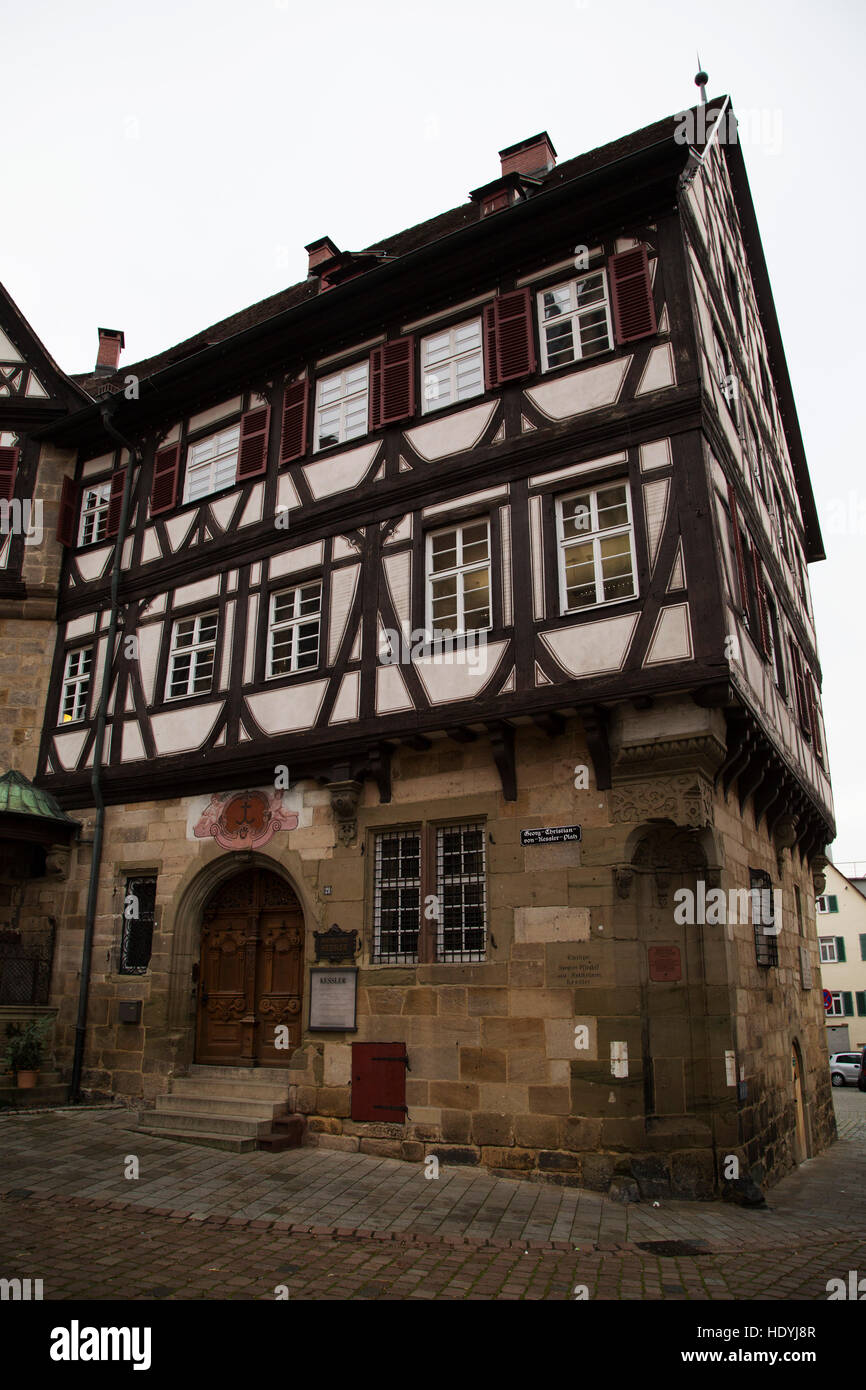 The Kessler building in Esslingen, Germany. The city is renowned for ...
