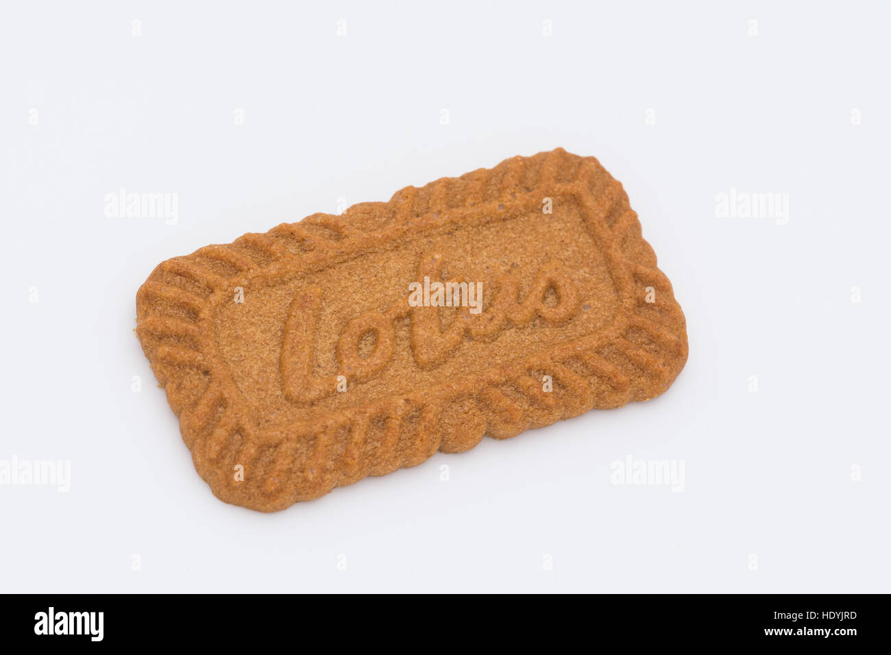 Lotus biscuit - speculoos - caramelised biscuit Stock Photo - Alamy