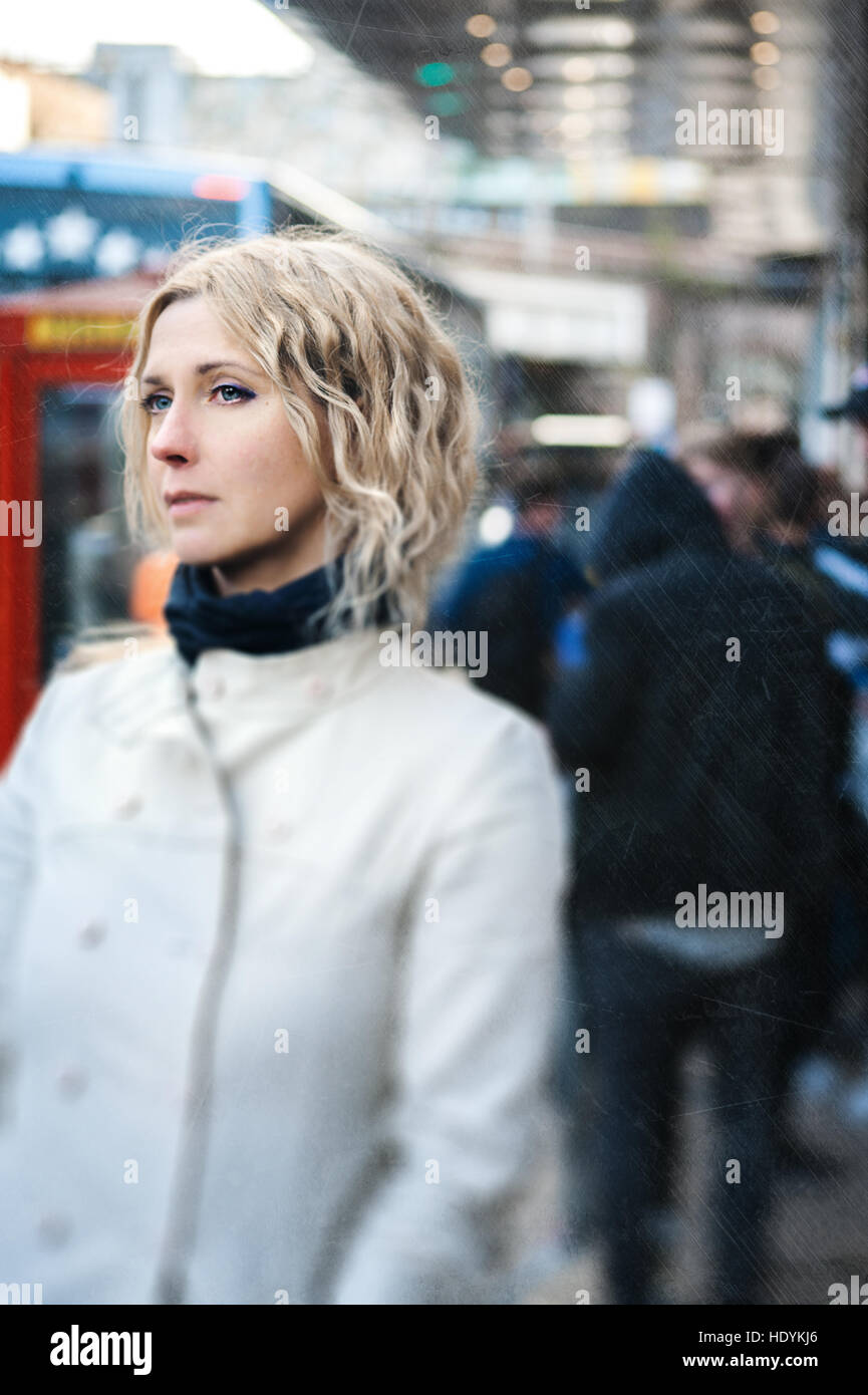 young woman in town Stock Photo - Alamy