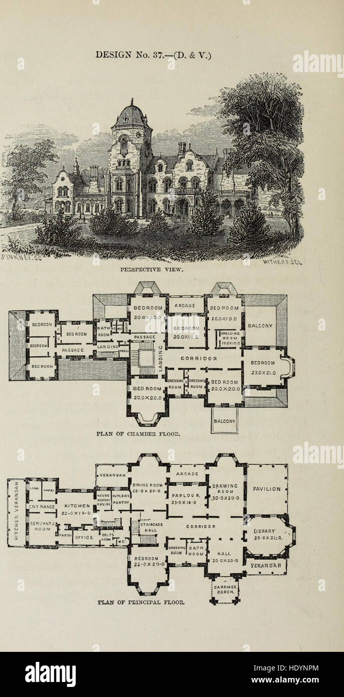 A 1874 architectural publication showcasing designs and plans for ...