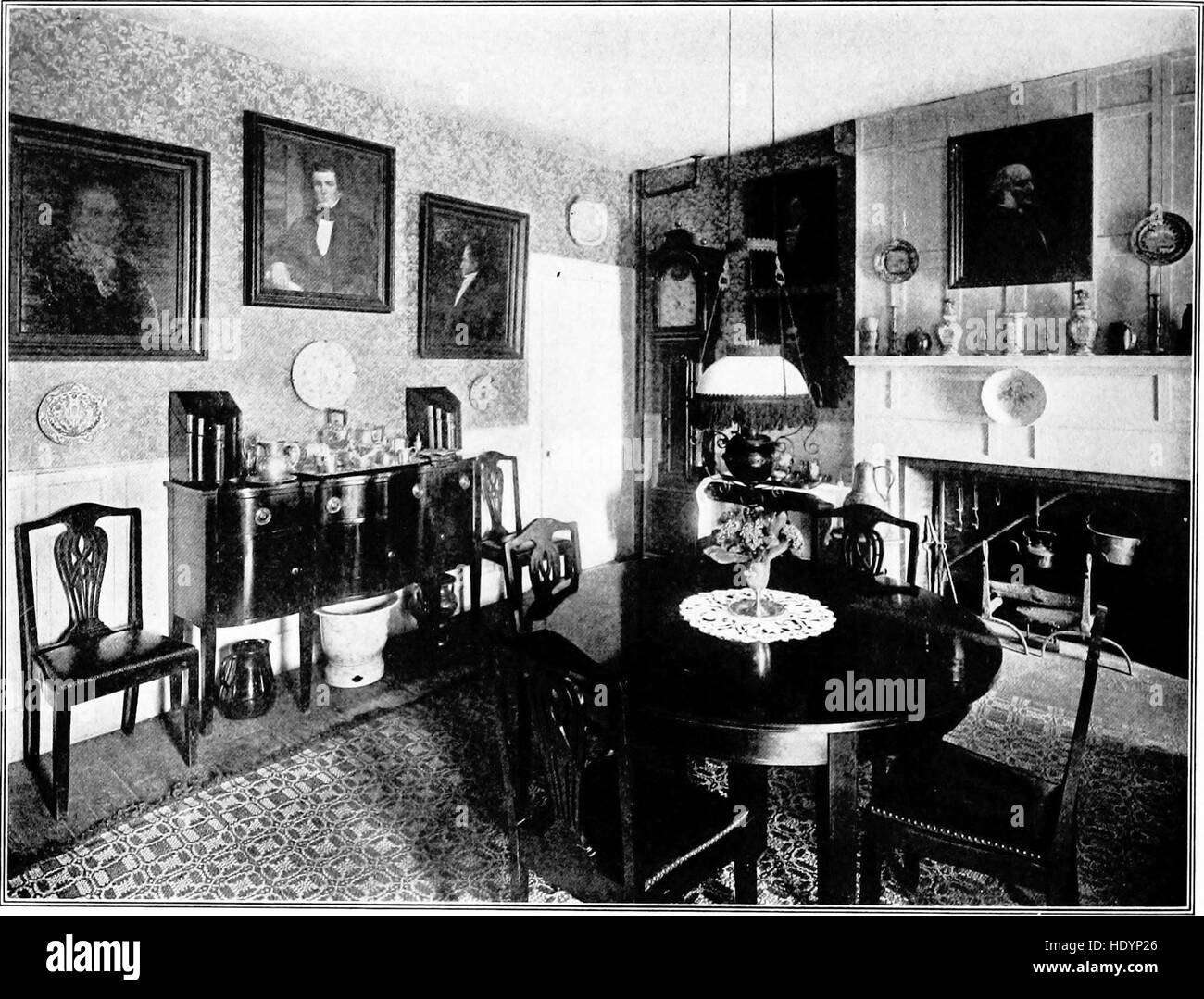 This 1915 book showcases interior design through detailed illustrations ...