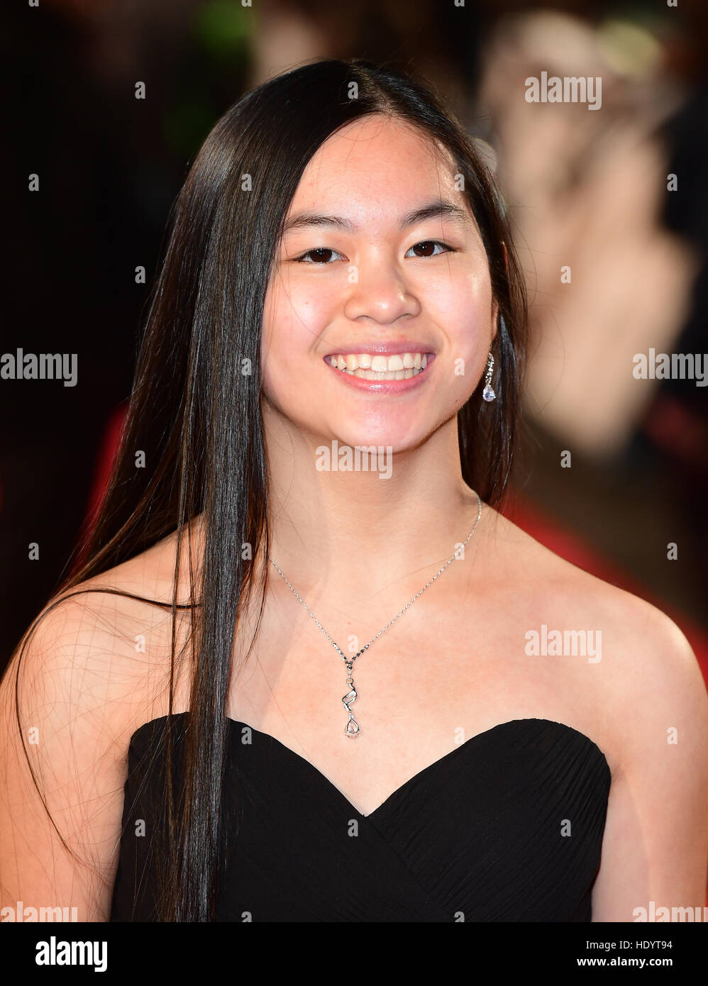 Lily Hevesh attending the European premiere of Collateral Beauty, held ...