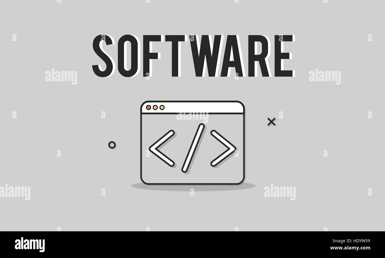 Web Development Symbol Icon Concept Stock Photo - Alamy