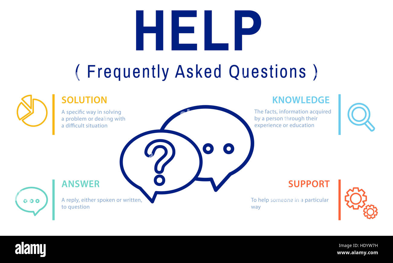 FAQs Customer Service Icon Concept Stock Photo - Alamy