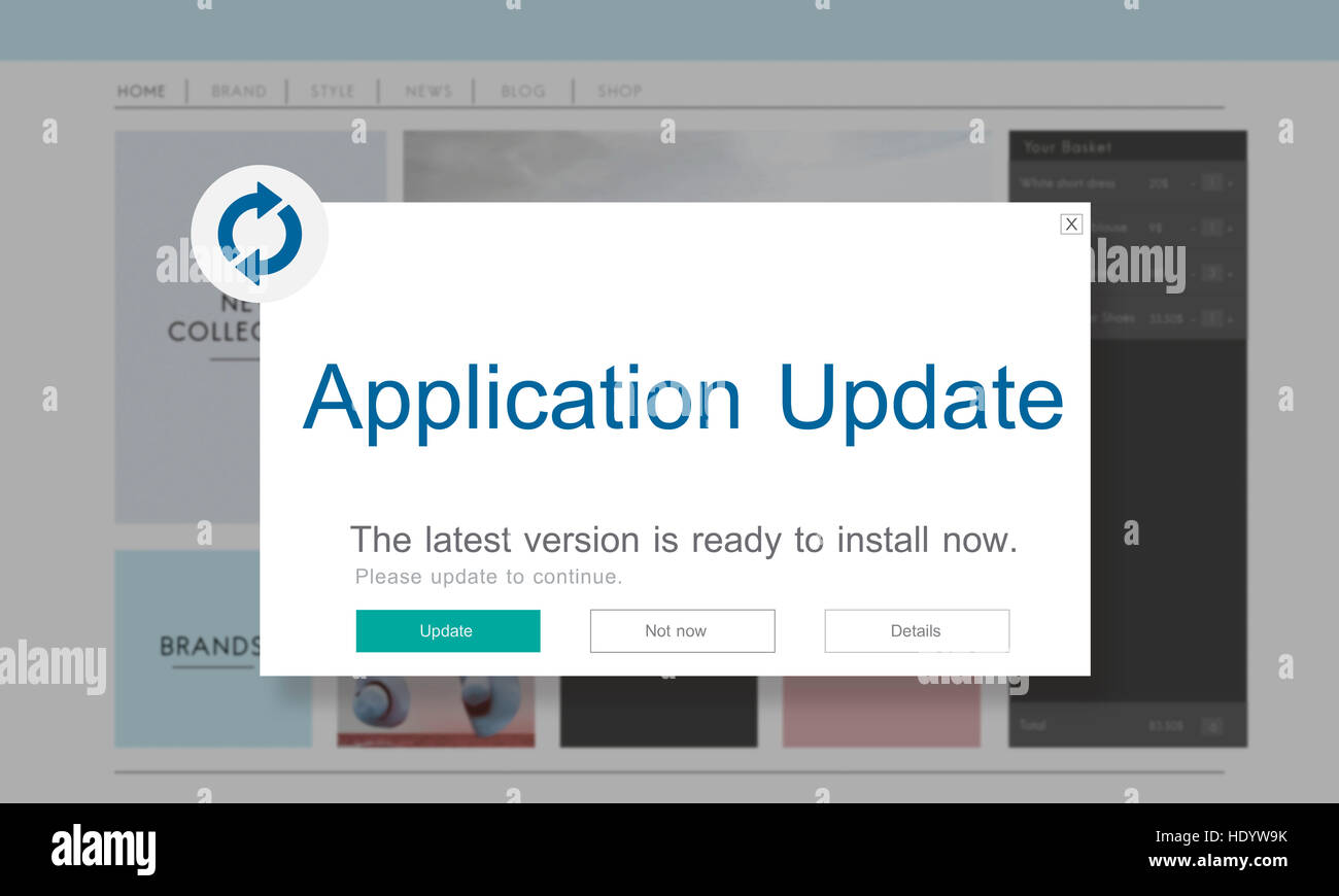 Application upgrade icon concept hi-res stock photography and images ...