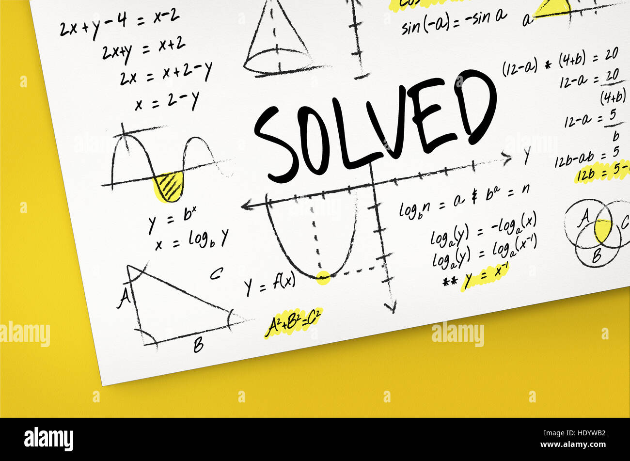 Methematics Math Algebra Calculus Numbers Concept Stock Photo - Alamy