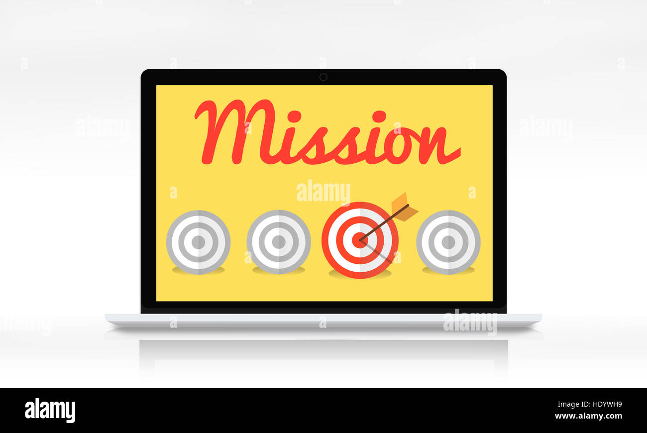 Target Goal Mission Strategy Icon Concept Stock Photo - Alamy