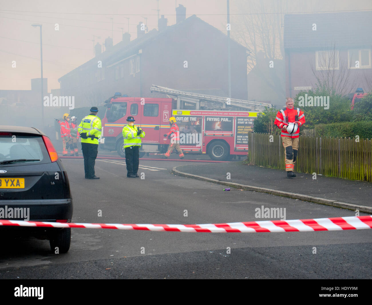 Oldham Lancashire, UK. 15th Dec, 2016. Huge fire was attended by the ...