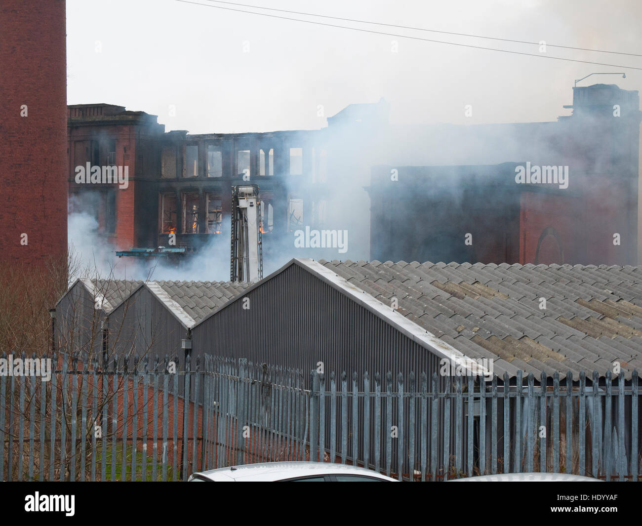 Oldham Lancashire, UK. 15th Dec, 2016. Huge fire was attended by the ...