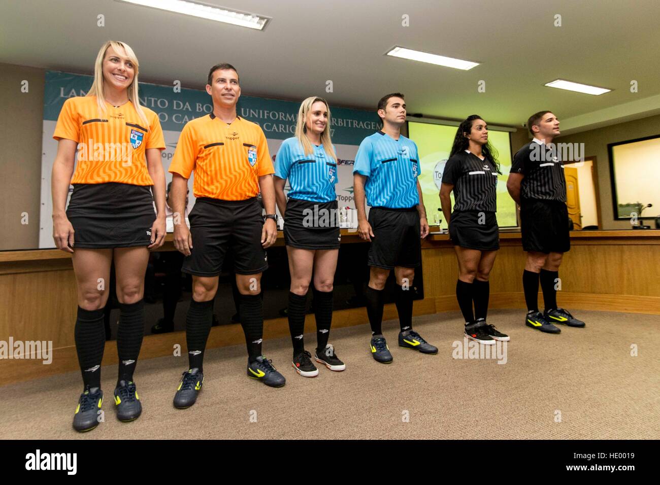 Rio De Janeiro, Brazil. 15th Dec, 2016. Uniform of the referees during ...