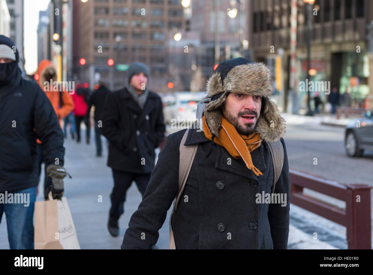 Chicago, USA. 15 December 2016. The city of Chicago suffers the first ...