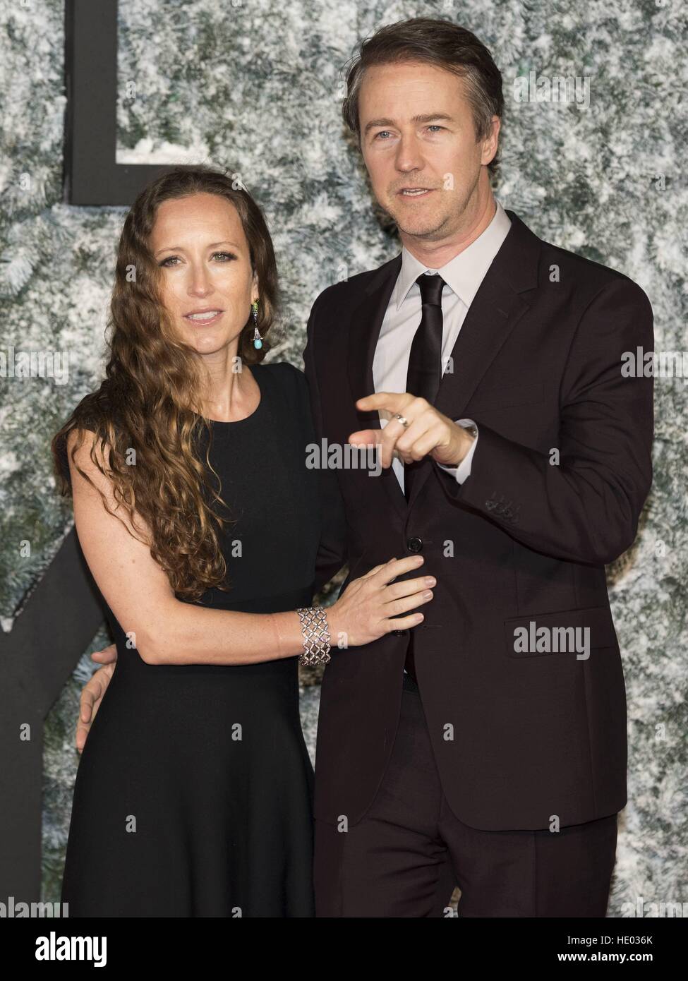 London, UK. 15th Dec, 2016. Edward Norton and Shauna Robertson attend ...