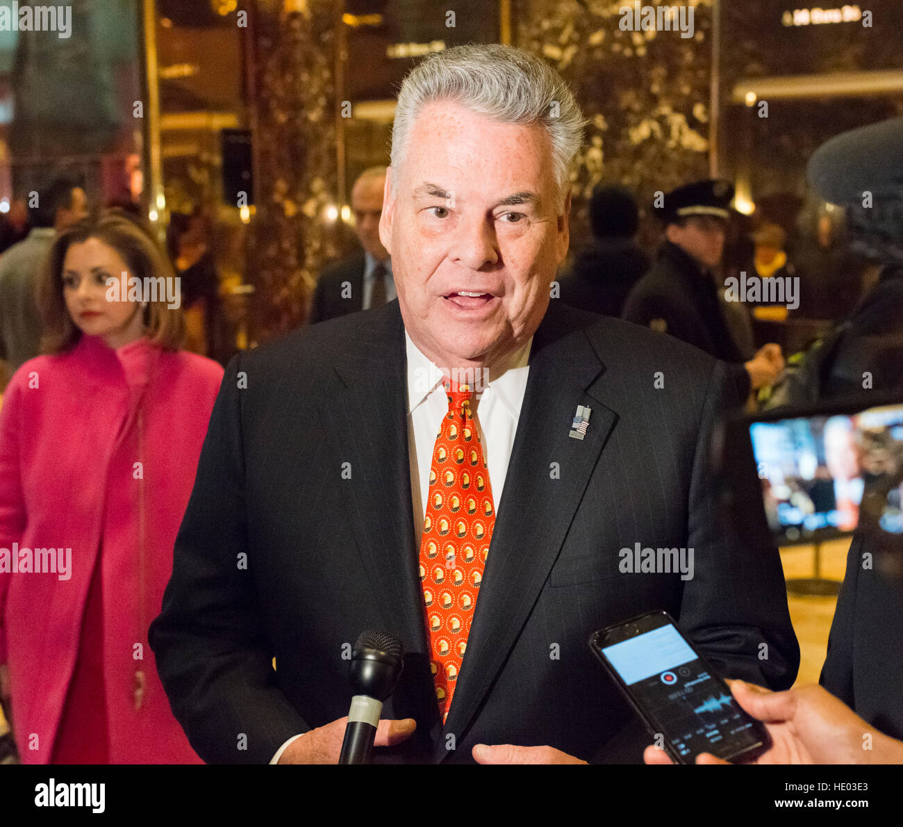 New York, USA. 15th Dec, 2016. United States Representative Peter King ...