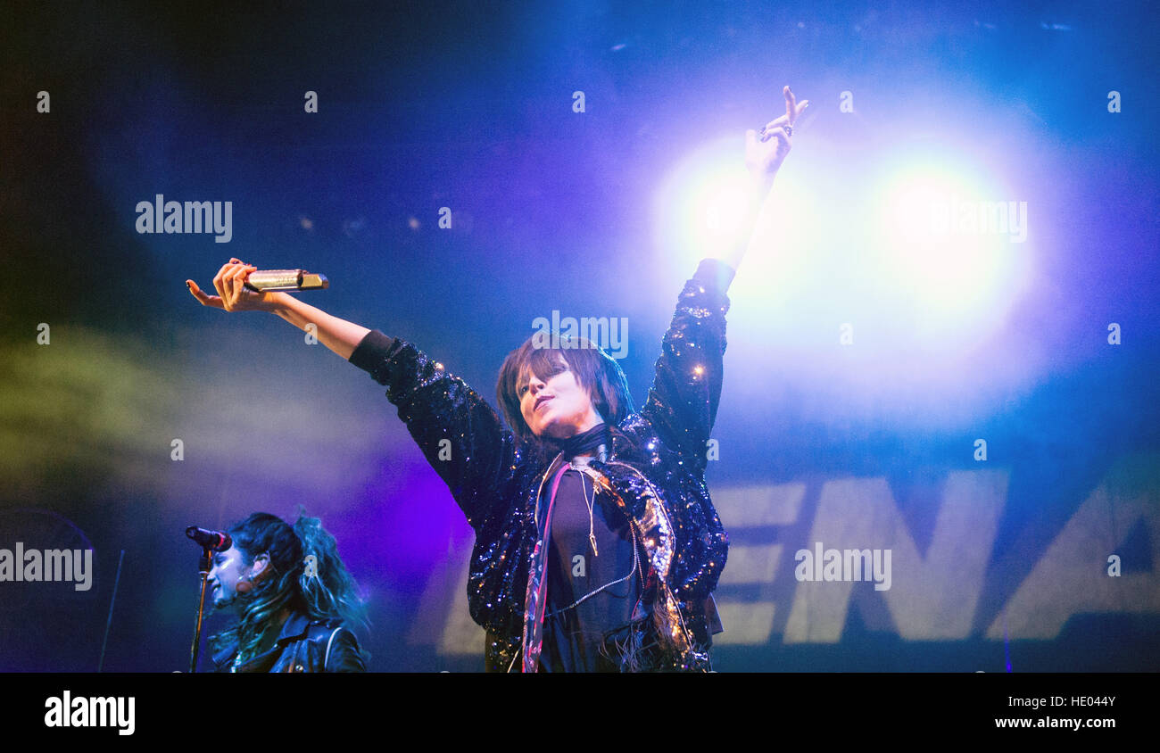 Hamburg, Germany. 15th Dec, 2016. The singer Nena stands on stage in ...