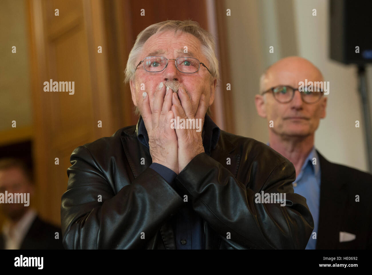 Singer and songwriter Wolf Biermann, photographed during a reception ...