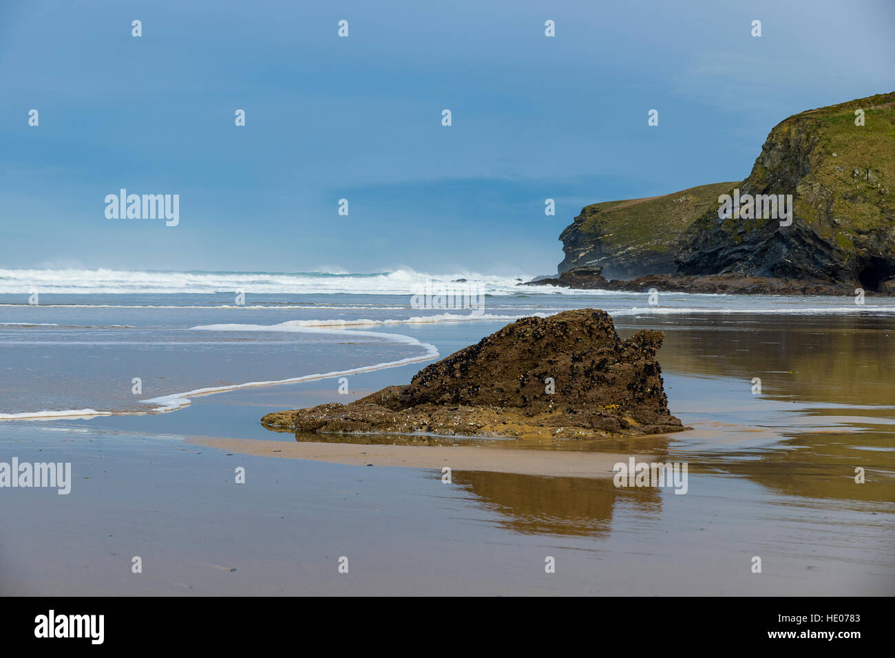 Watergate Bay, Cornwall during the Cribbar. The Cribbar, a combination ...