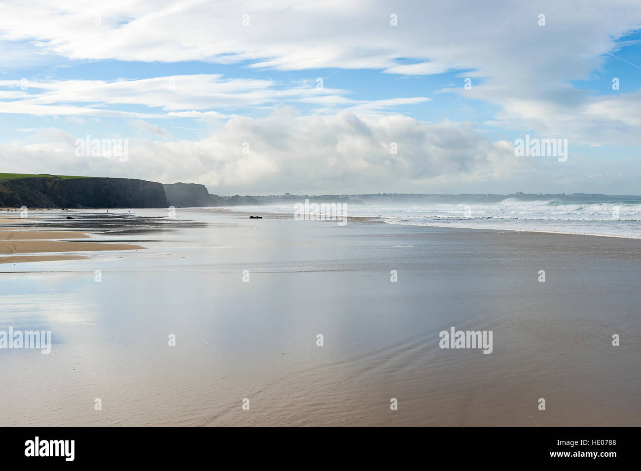 Watergate Bay, Cornwall during the Cribbar. The Cribbar, a combination ...