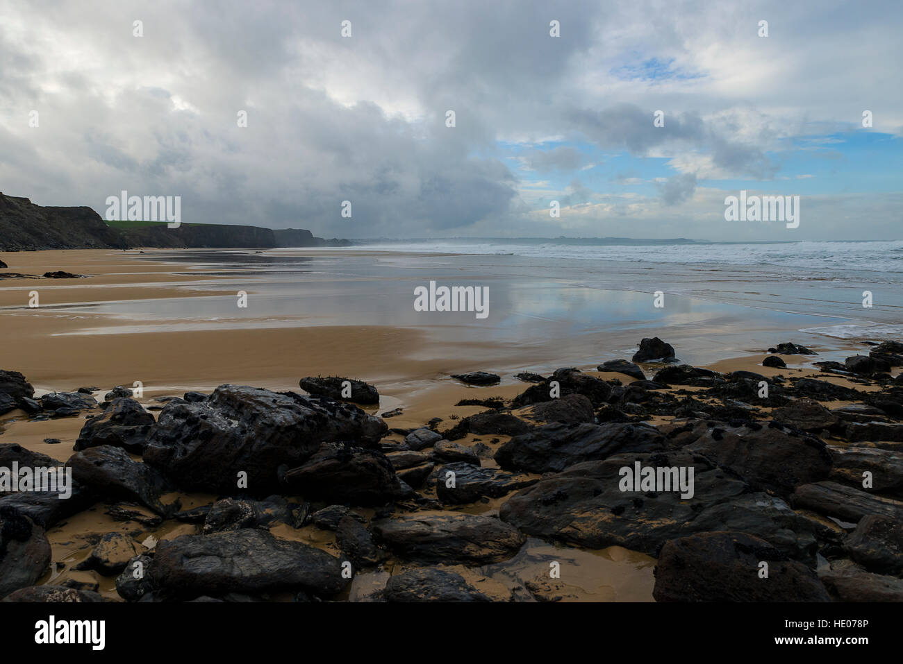 Watergate Bay, Cornwall during the Cribbar. The Cribbar, a combination ...