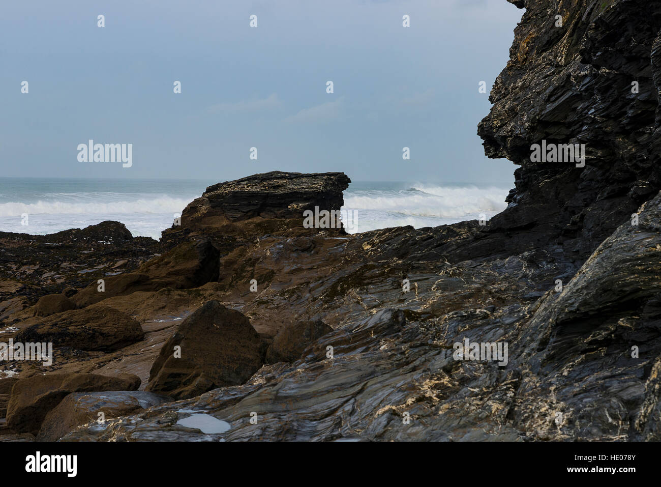 Watergate Bay, Cornwall during the Cribbar. The Cribbar, a combination ...