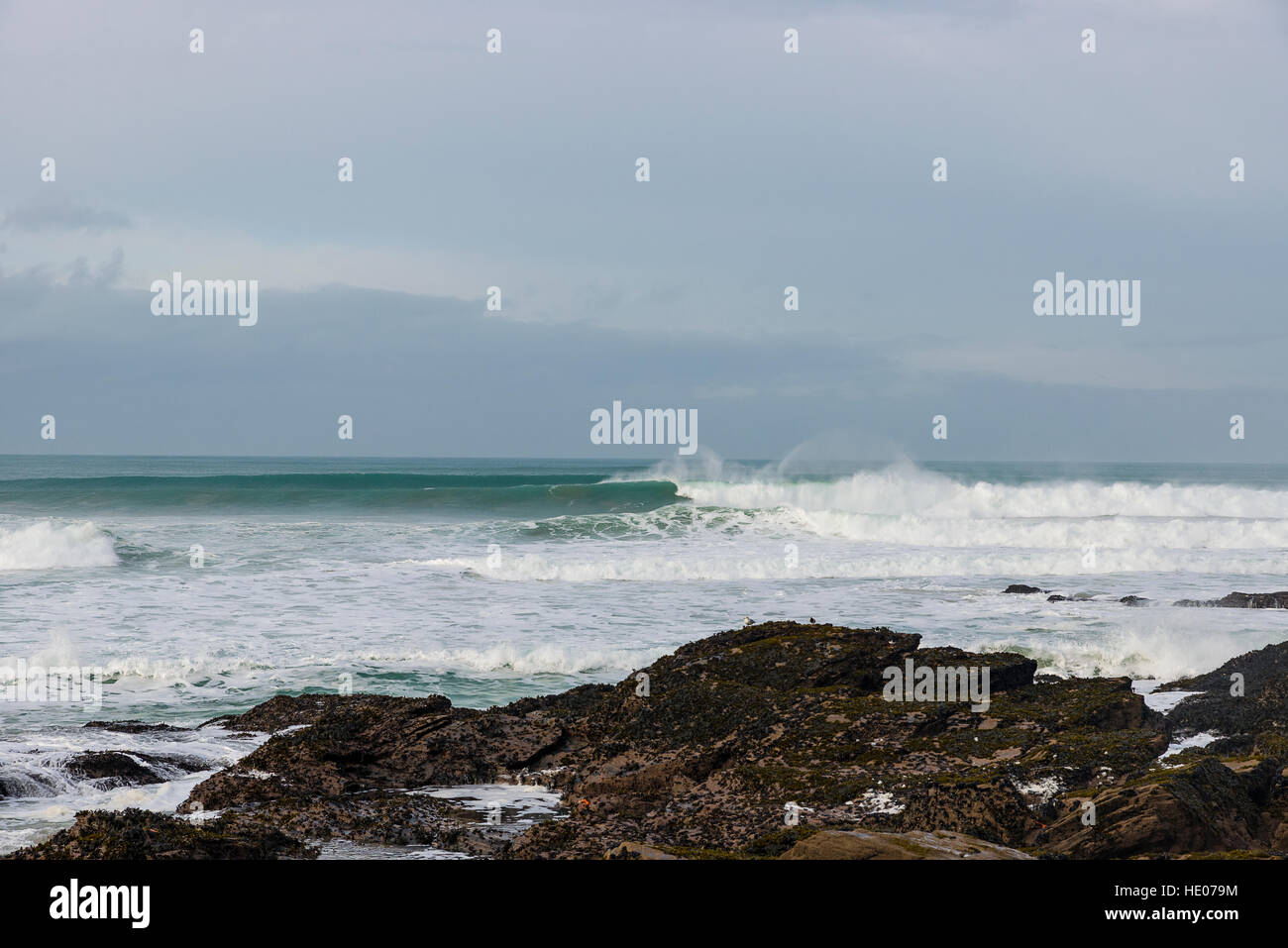 Watergate Bay, Cornwall during the Cribbar. The Cribbar, a combination ...