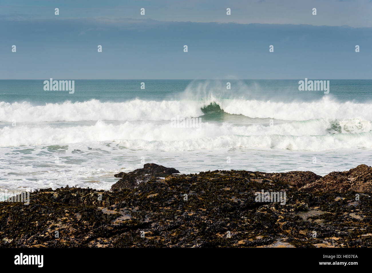 Watergate Bay, Cornwall during the Cribbar. The Cribbar, a combination ...