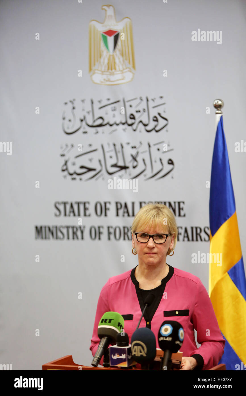 Ramallah, West Bank, Palestinian Territory. 16th Dec, 2016. Swedish ...