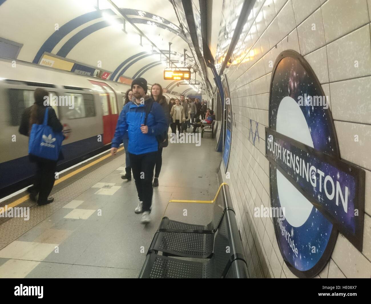 London, UK. 16th Dec, 2016. Night tube service starts to operate on ...