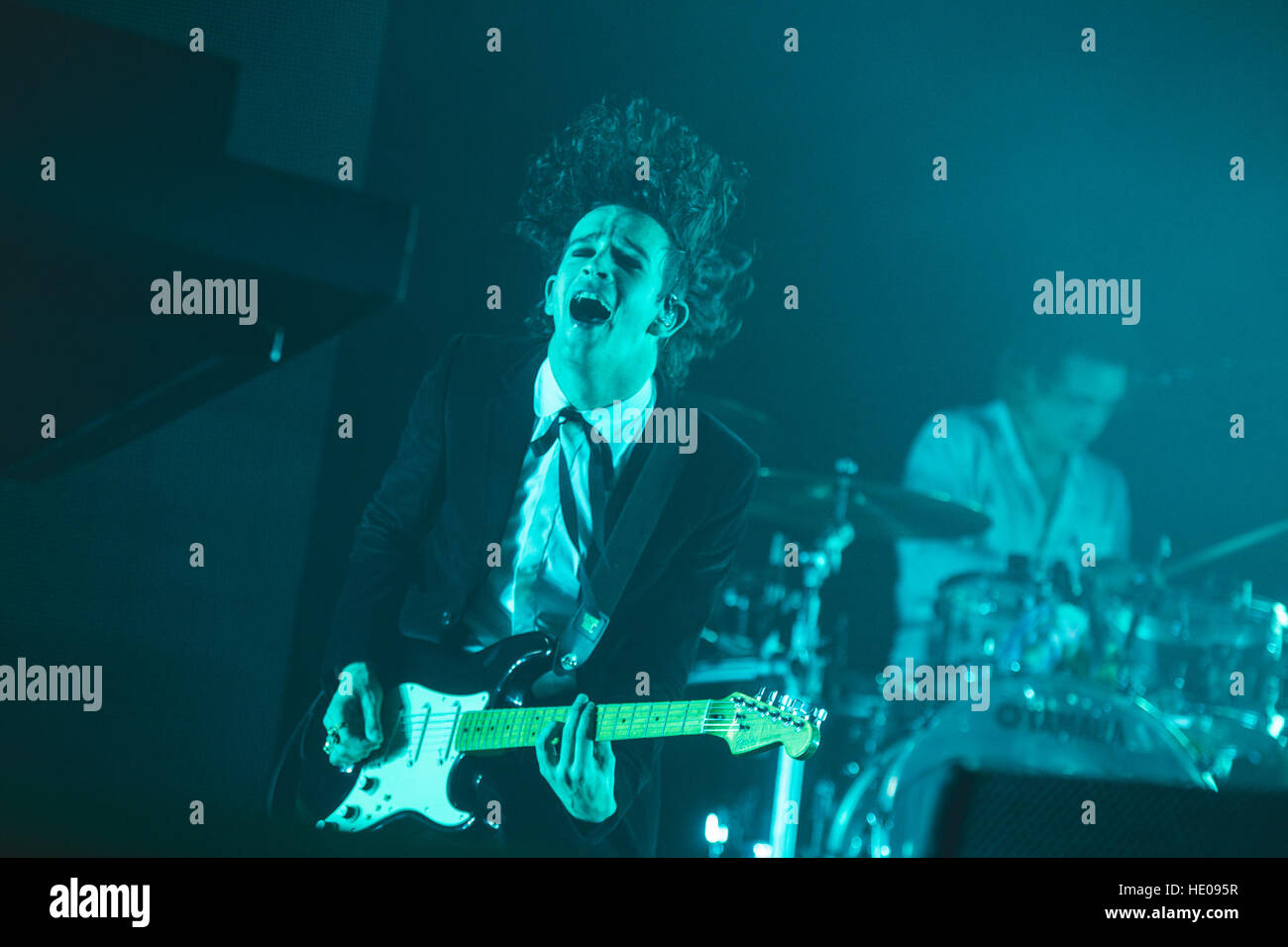 London, UK. December 16, 2016 - Matthew Healy, Adam Hann, Ross ...