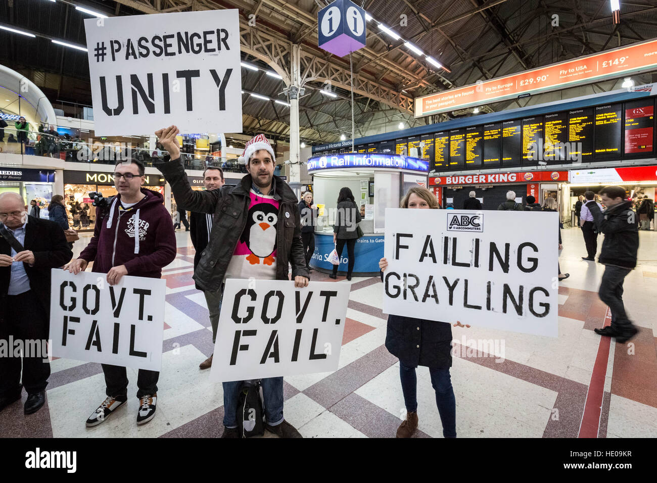 Southern Rail protest: Commuters vent fury at crisis-hit rail operator ...