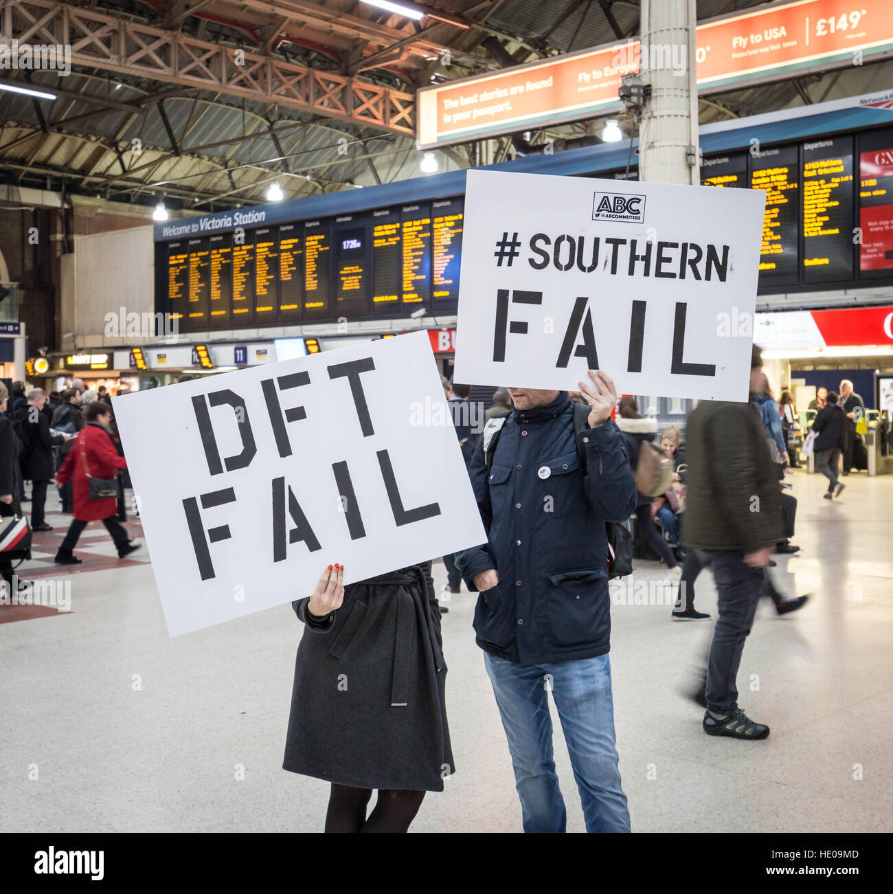 Southern Rail protest: Commuters vent fury at crisis-hit rail operator ...