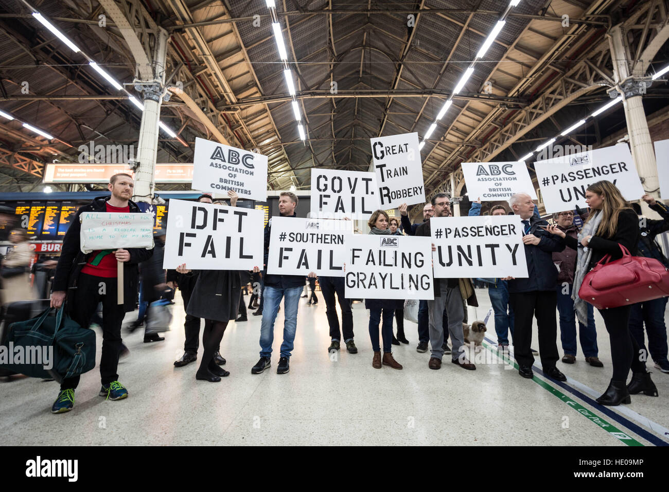 Southern Rail protest: Commuters vent fury at crisis-hit rail operator ...