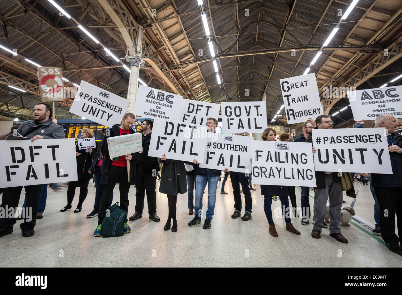 Southern Rail protest: Commuters vent fury at crisis-hit rail operator ...