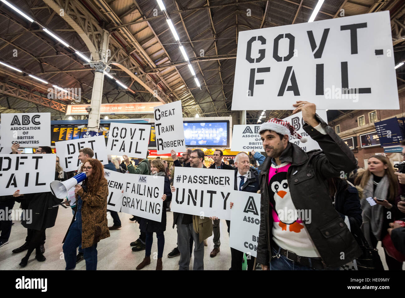 Southern Rail protest: Commuters vent fury at crisis-hit rail operator ...