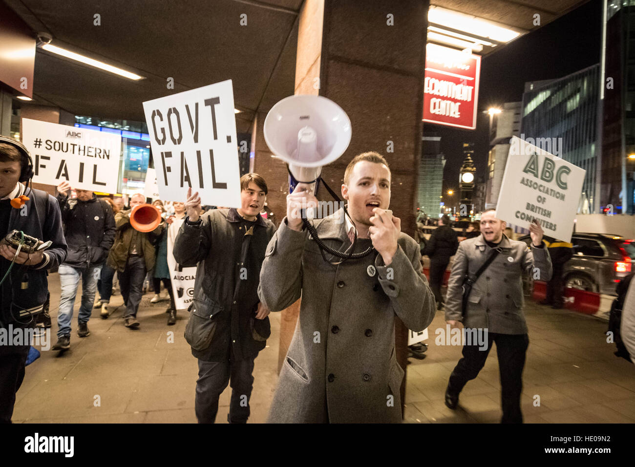 Southern Rail protest: Commuters vent fury at crisis-hit rail operator ...